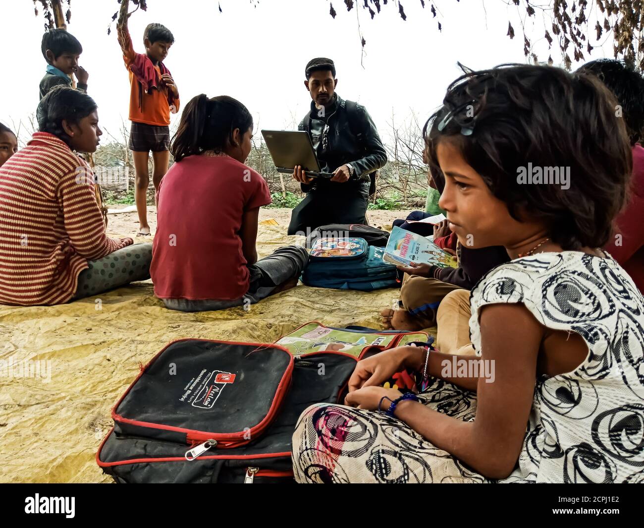 DISTRICT KATNI, INDIA - JANUARY 01, 2020: Indian government school poor ...