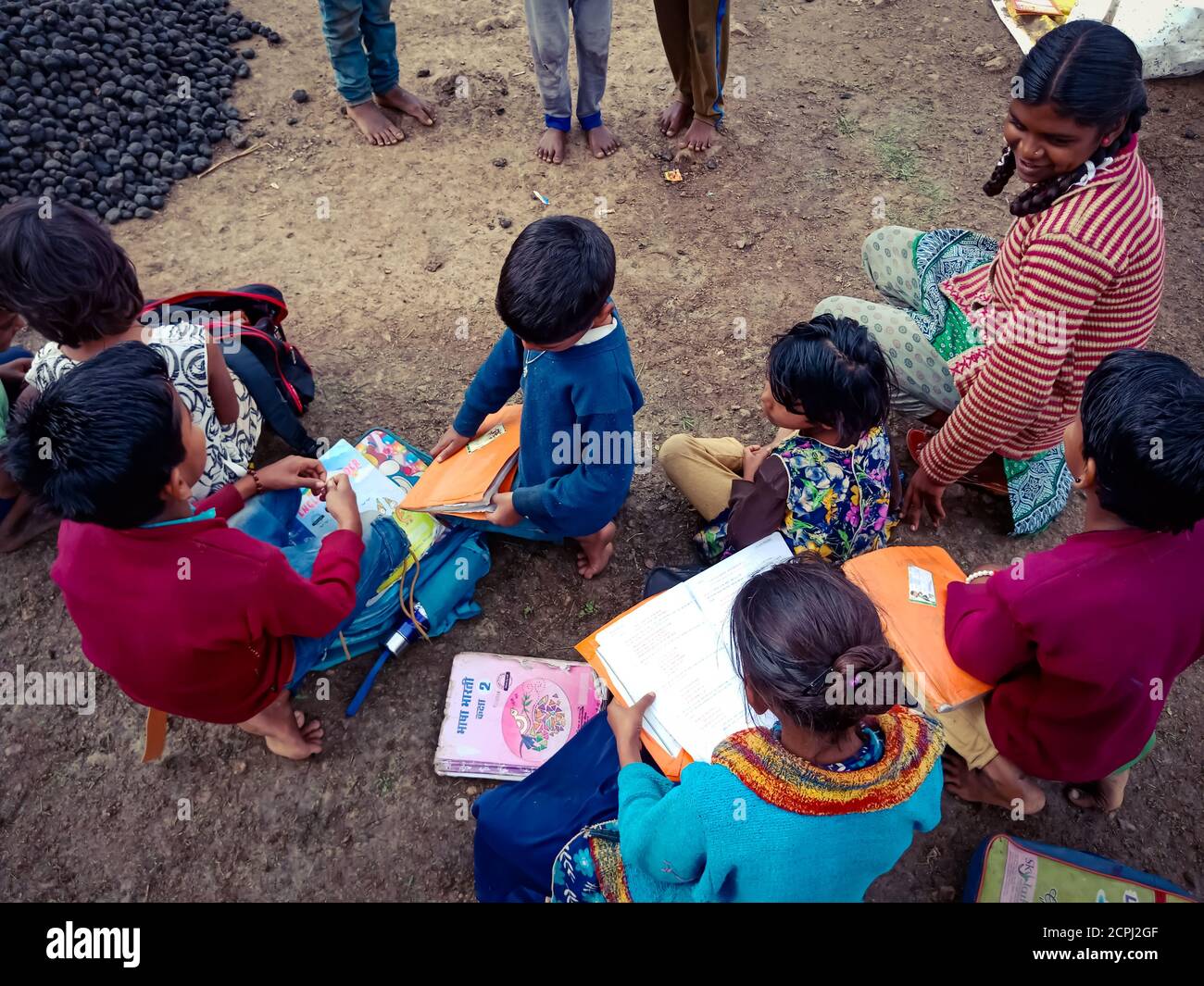 Indian School Children Writing High Resolution Stock Photography and ...