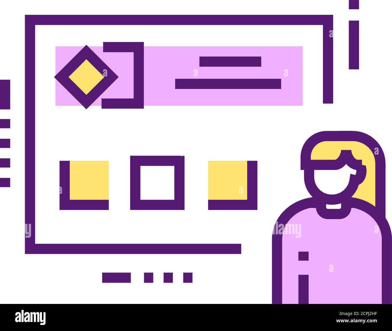 Personal branding color line icon. Self-promotion and advertising ...