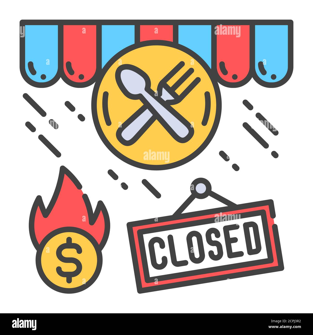 Restaurant closing sign Cut Out Stock Images & Pictures - Alamy