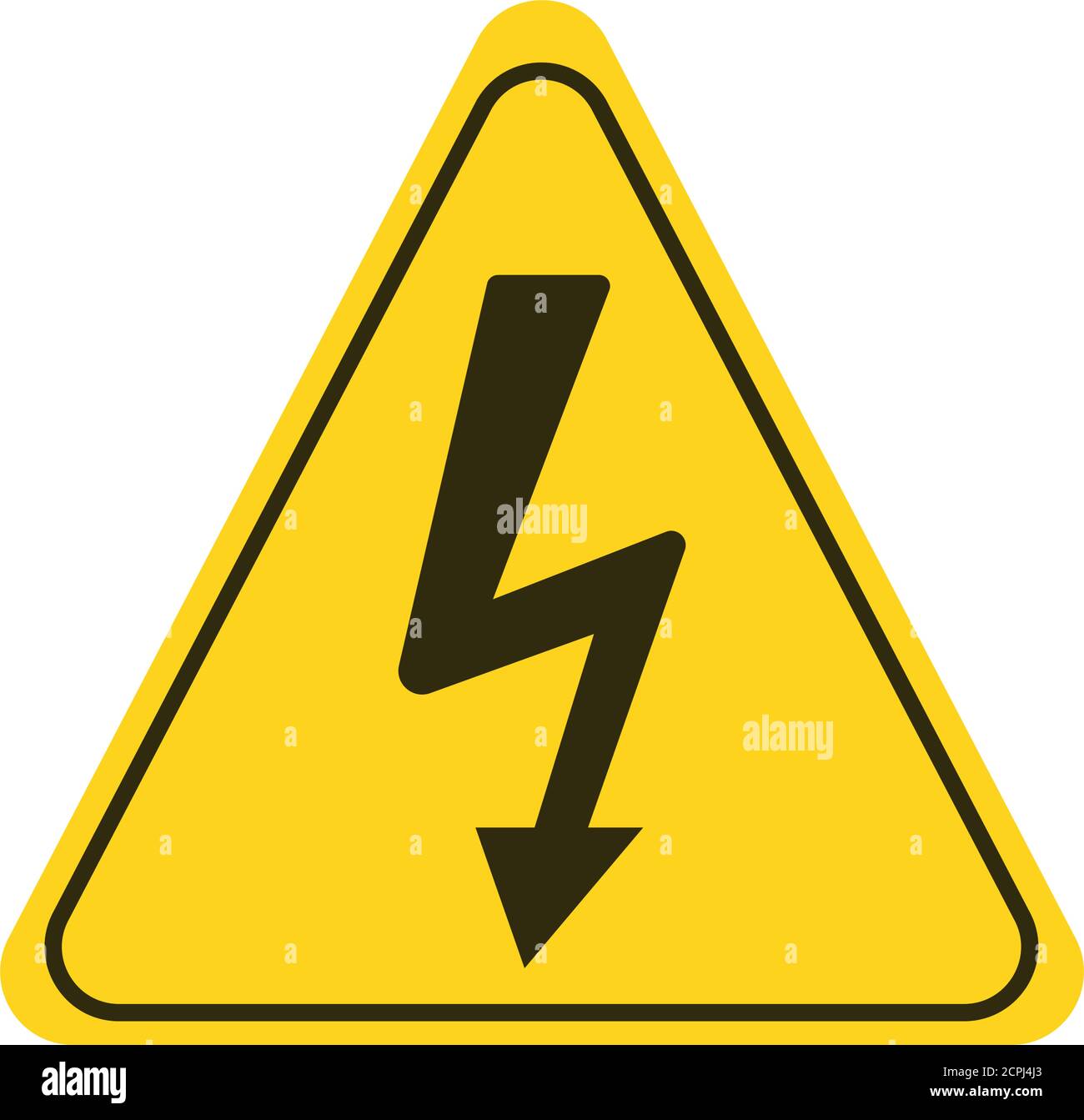 Attention danger of electric shock yellow element. Caution high voltage ...