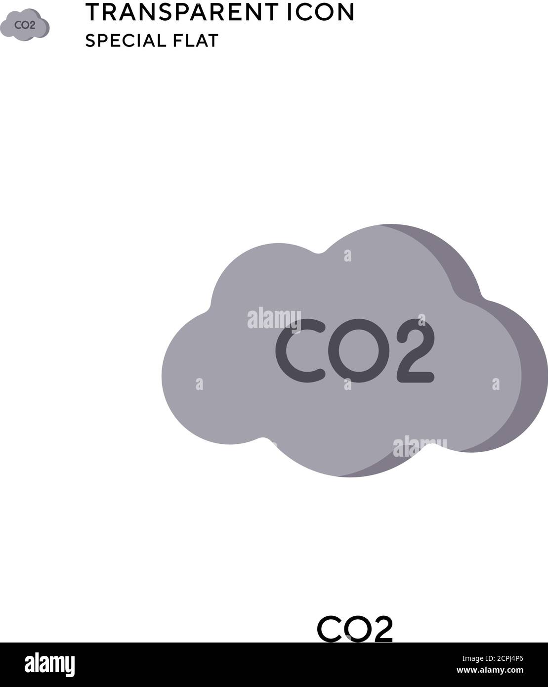 Co2 vector icon. Flat style illustration. EPS 10 vector Stock Vector ...