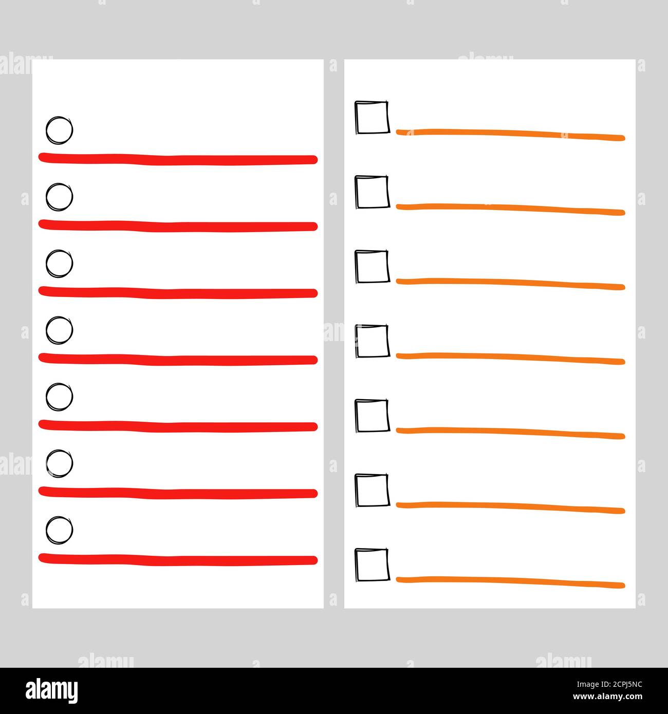 To do list page vector templates with markers doodle elements. Page ...