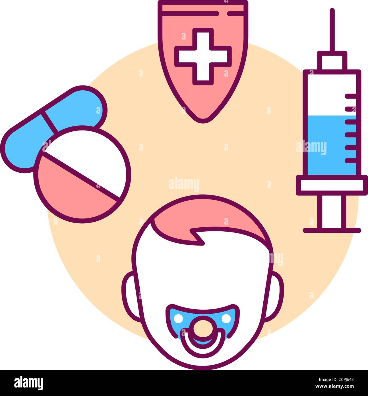 Child vaccination center Stock Vector Images - Alamy