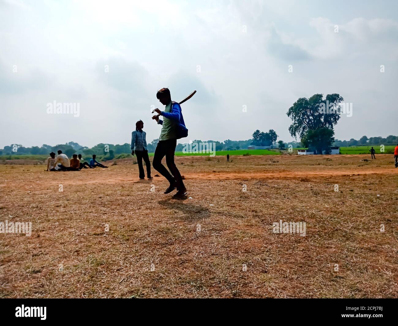 DISTRICT KATNI, INDIA - JANUARY 01, 2020: Asian poor village children ...