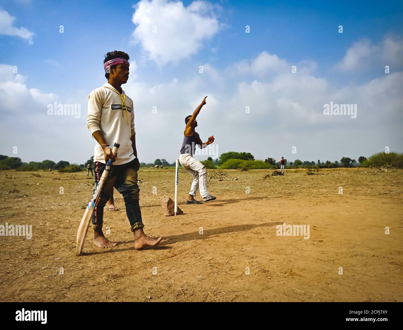 DISTRICT KATNI, INDIA - JANUARY 01, 2020: Asian poor village people ...