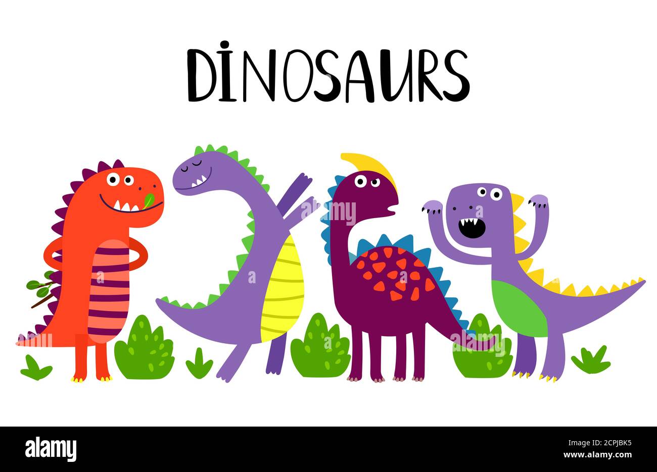 Cartoon emotional dinosaurs vector isolated on white background ...