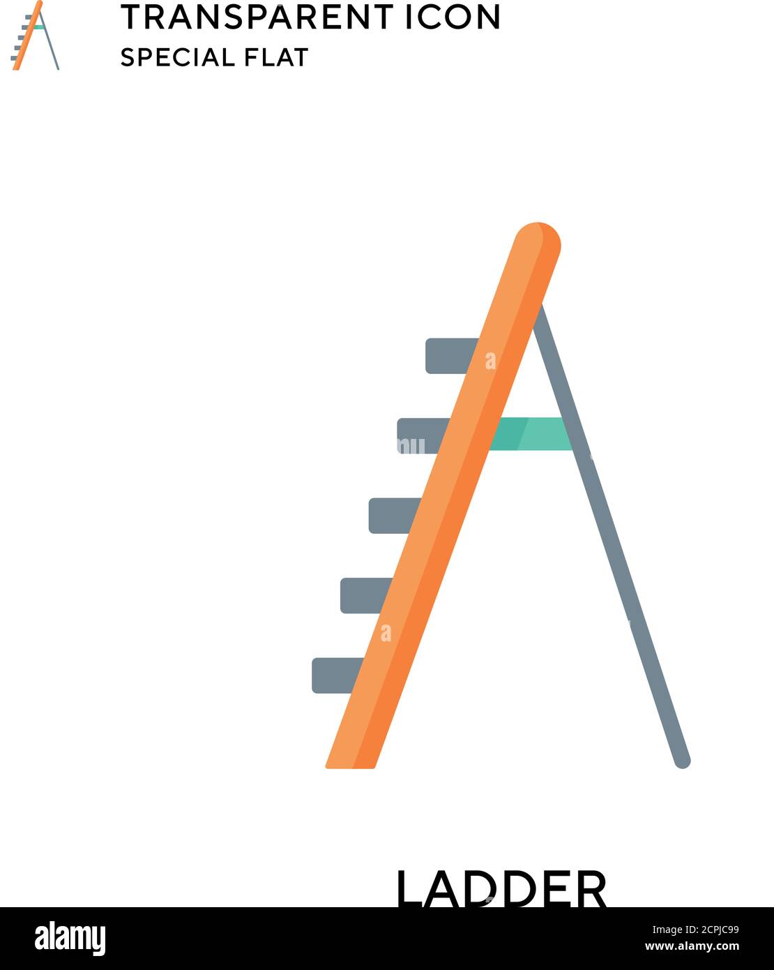 Person up ladder repair Stock Vector Images - Alamy