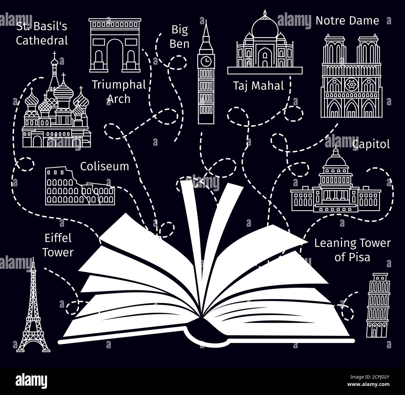 Travel book guide. Europe vacation travelers booking brochure concept ...