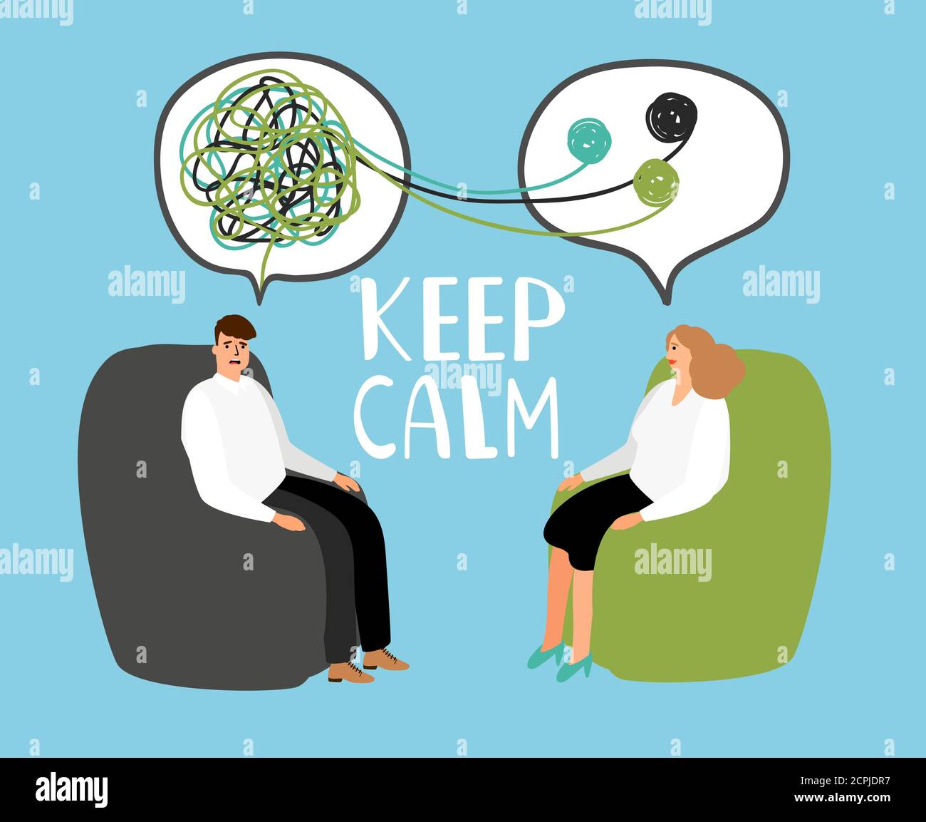 Keep calm, psychiatrist listening and counseling patient, healthcare ...