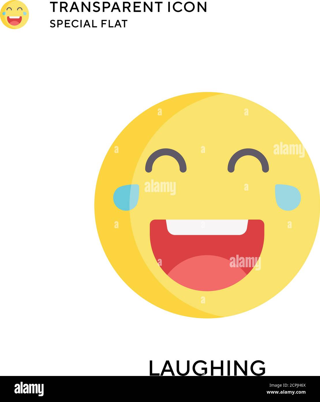 Laughing vector icon. Flat style illustration. EPS 10 vector Stock ...