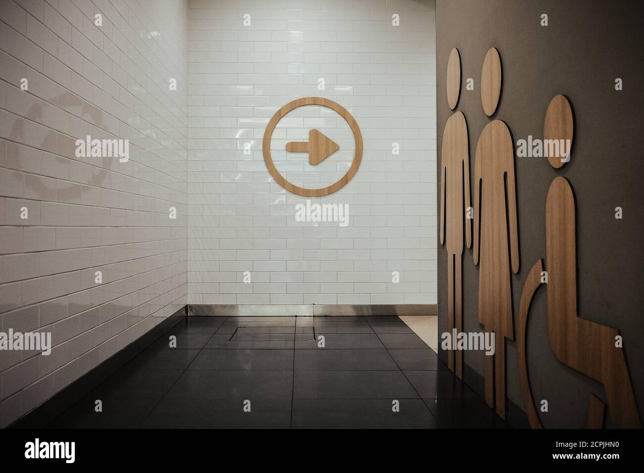 Toilet or WC, restroom with a gender icon Stock Photo - Alamy