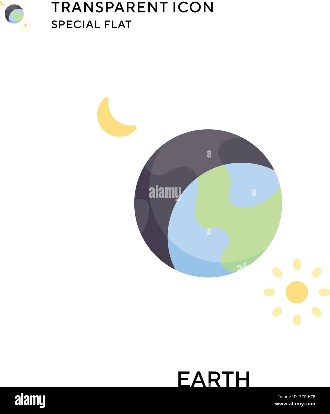 Earth vector icon. Flat style illustration. EPS 10 vector Stock Vector ...