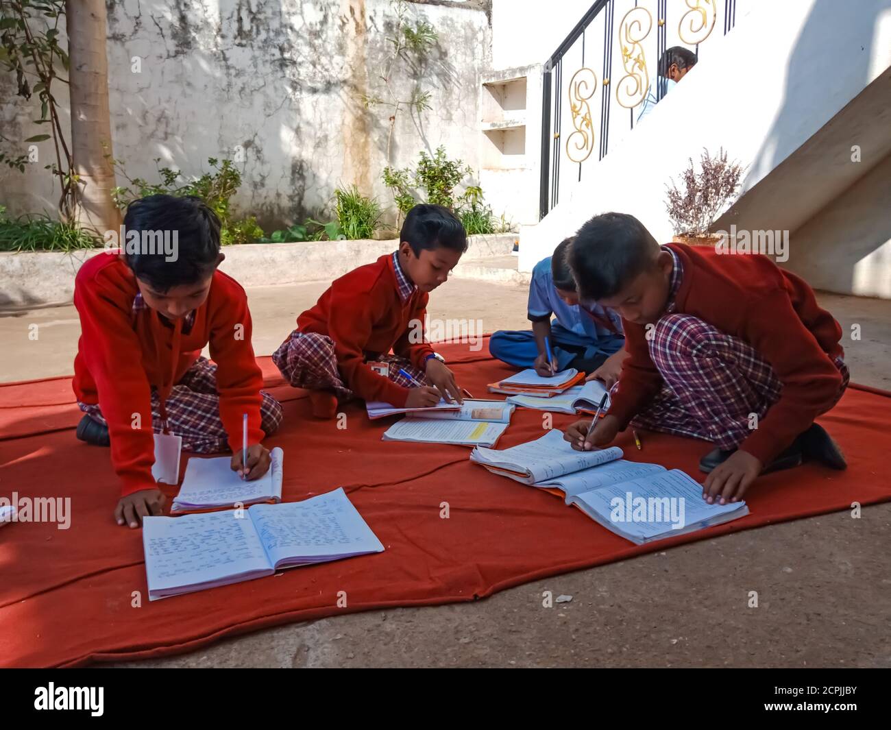DISTRICT KATNI, INDIA - JANUARY 13, 2020: Indian village school ...