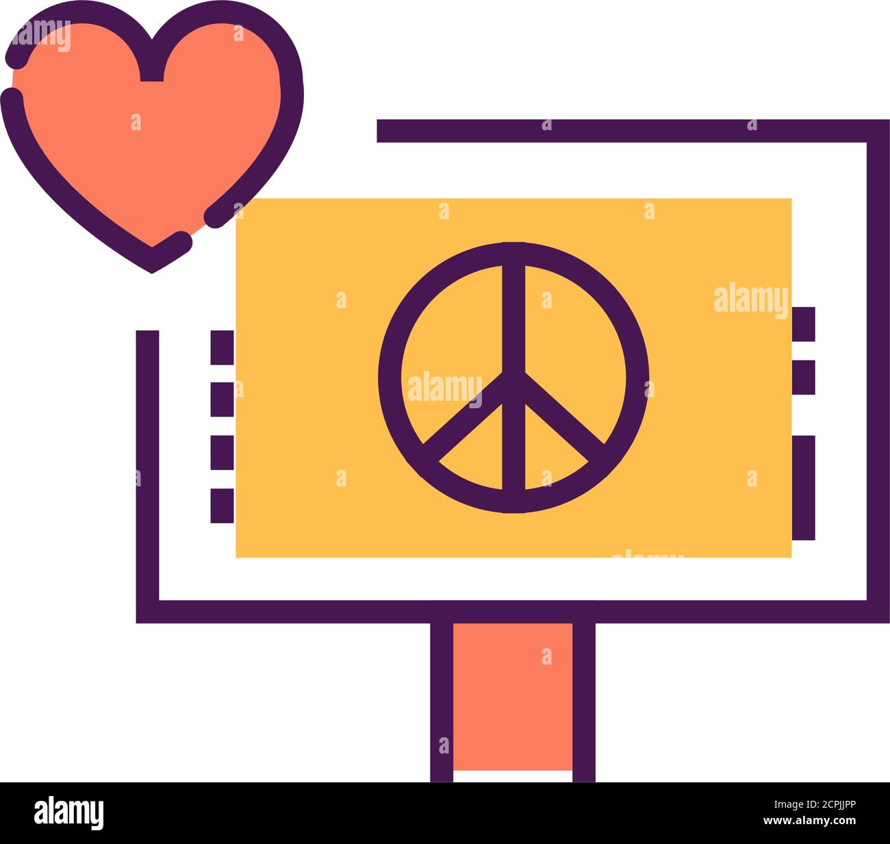 Pacifism line color icon. Anti war movement. Peaceful protest ...