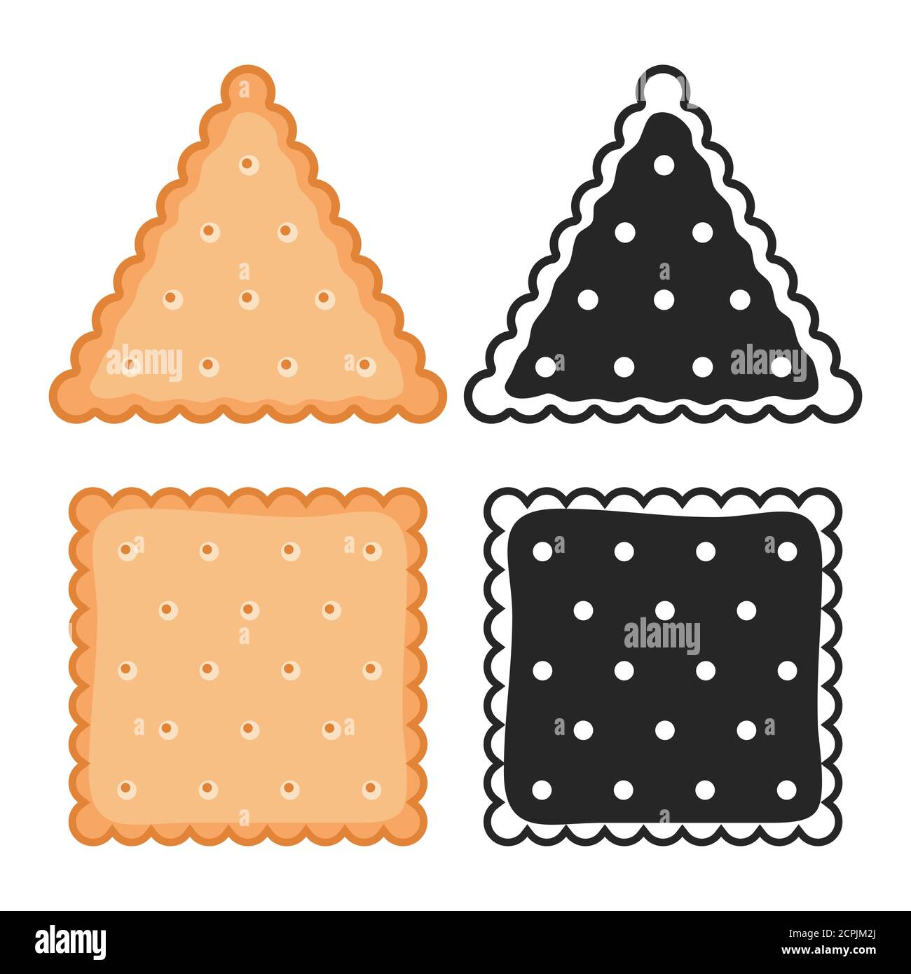 Baked cookie biscuits on Stock Vector Images - Alamy