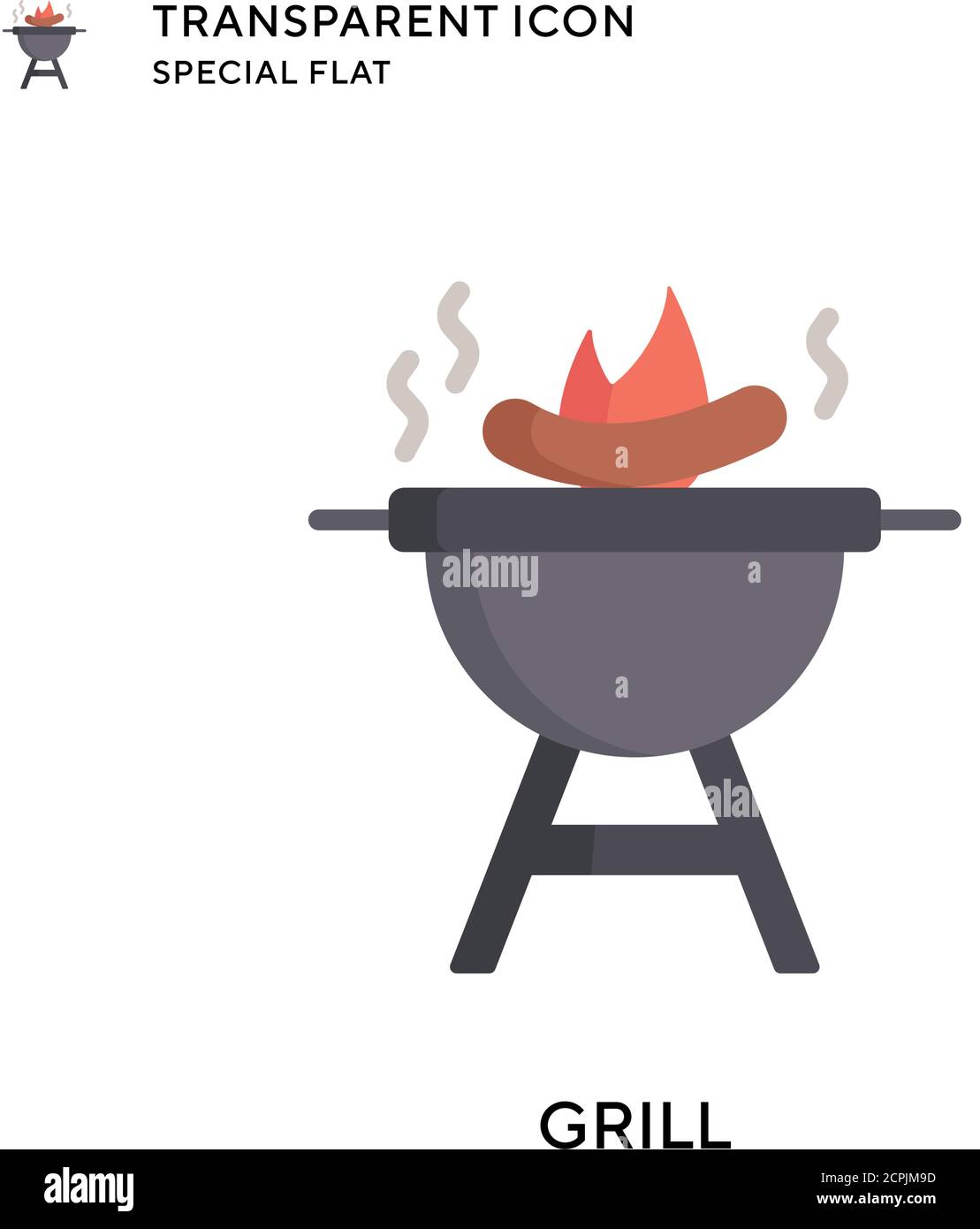 Grill vector icon. Flat style illustration. EPS 10 vector Stock Vector ...