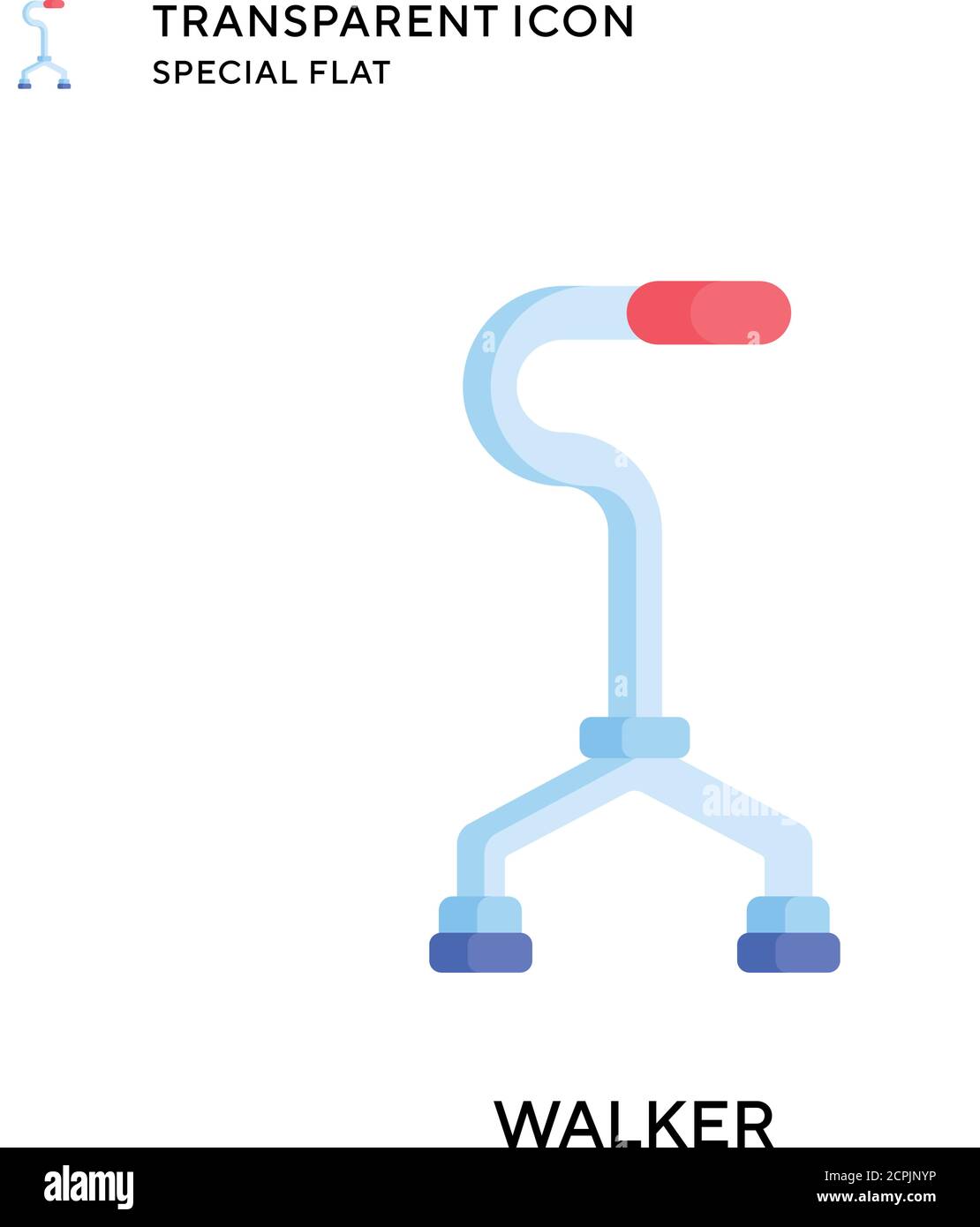 Walker handicapped person Cut Out Stock Images & Pictures - Alamy