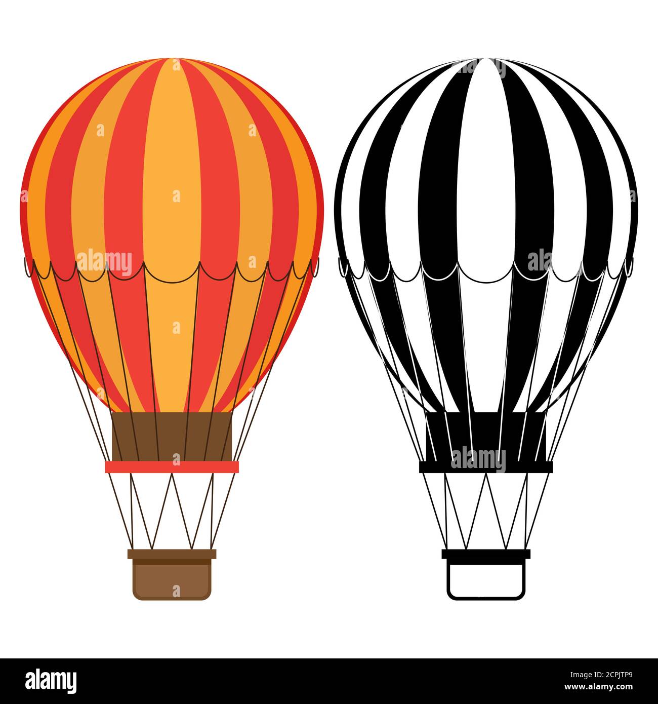 Hot Air Balloon Basket Vector