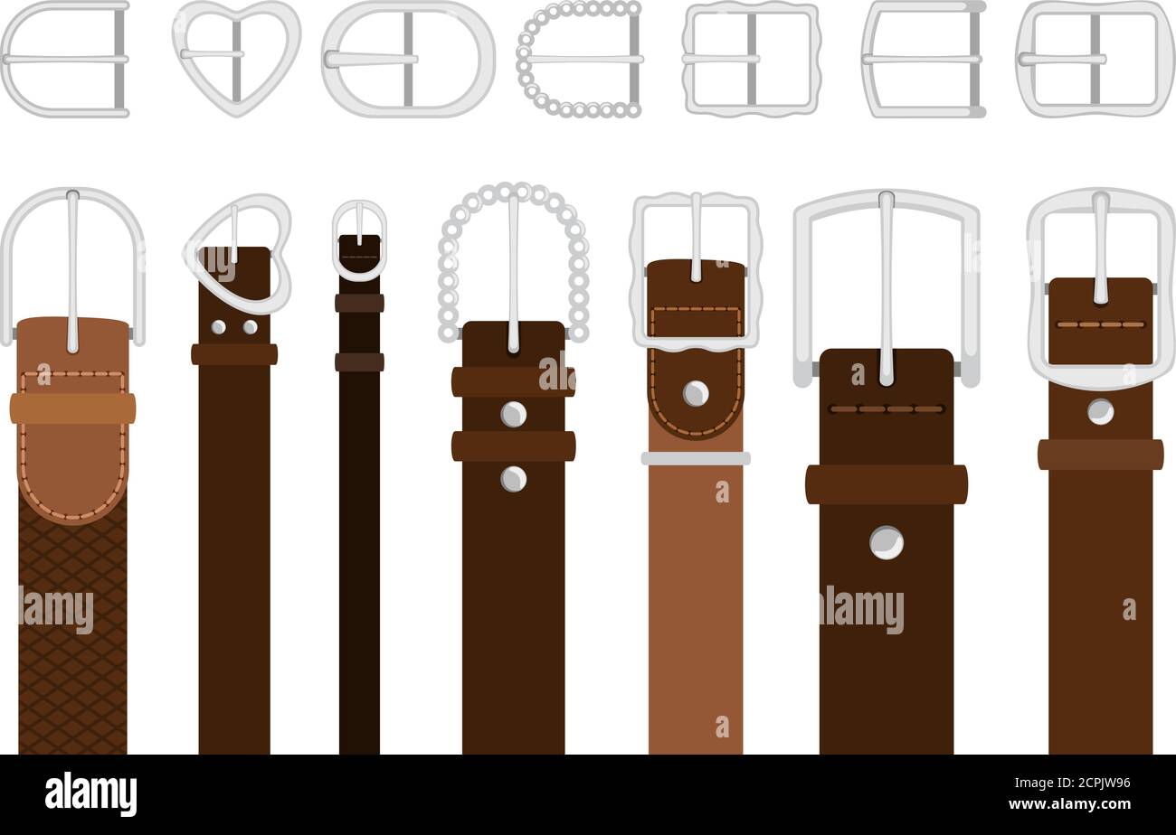 Buckles. Metal buckle furniture production for fashion leather belts ...