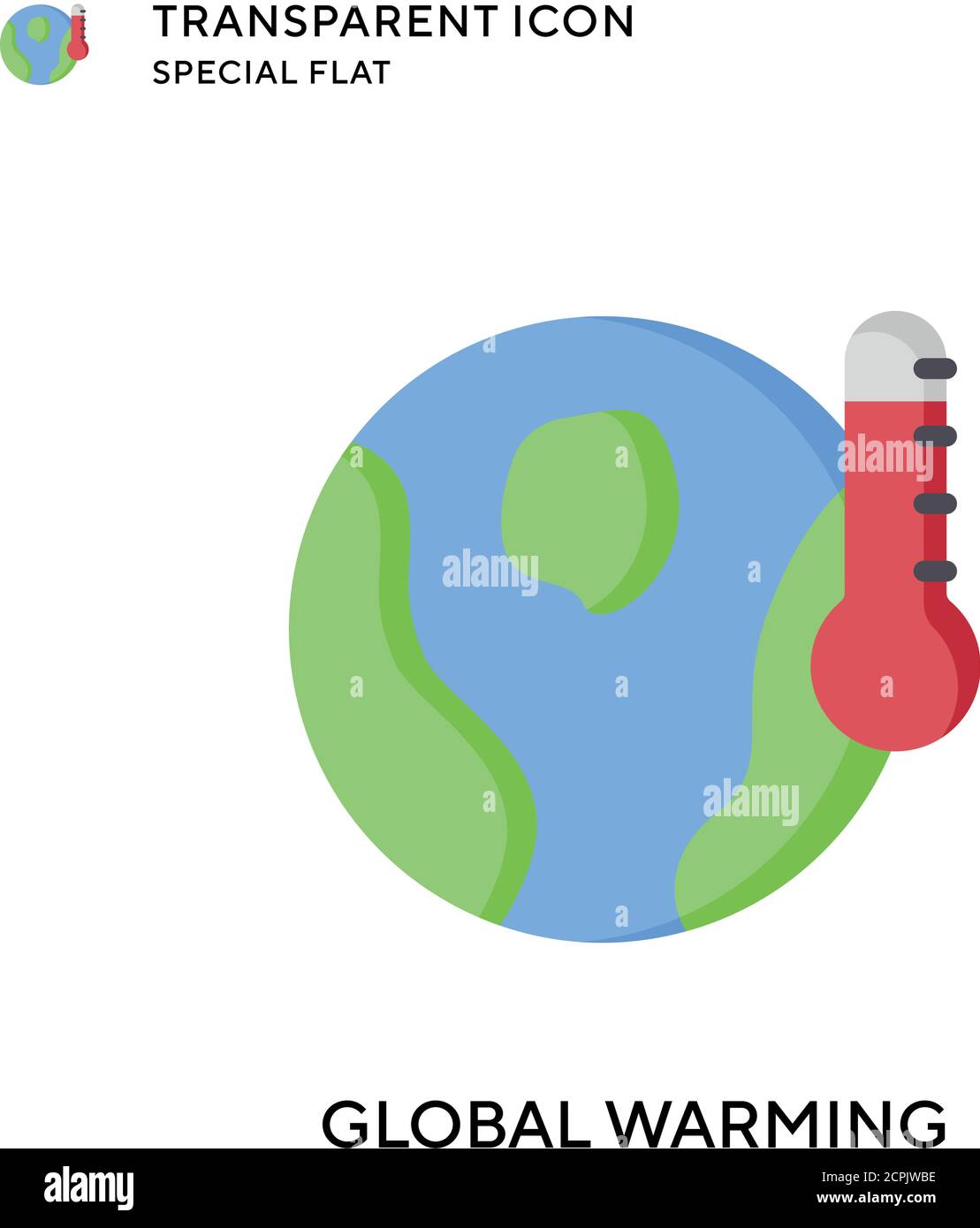 Global warming vector icon. Flat style illustration. EPS 10 vector ...