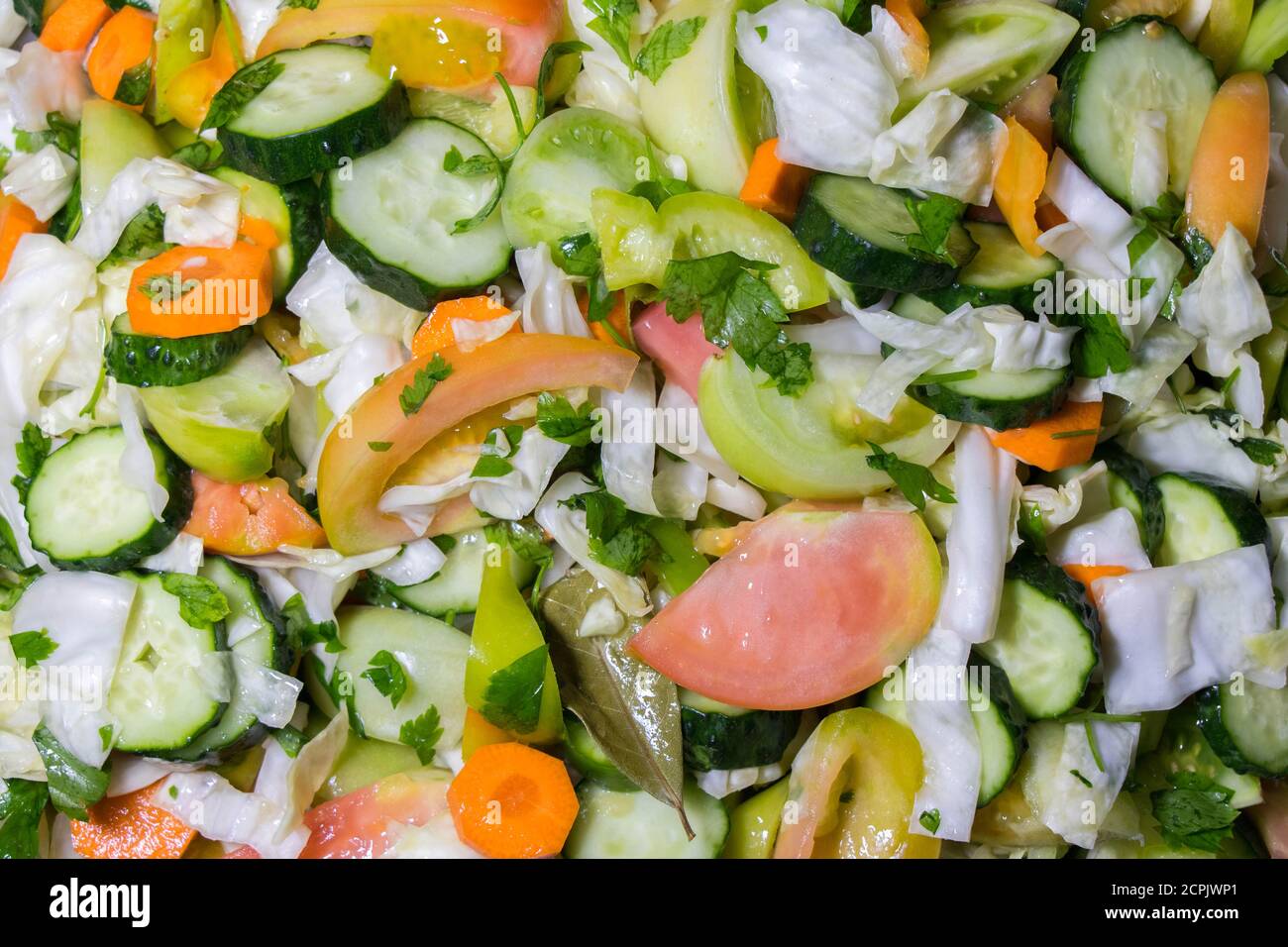 Chopped vegetables for pickles. Assorted pickles Stock Photo - Alamy