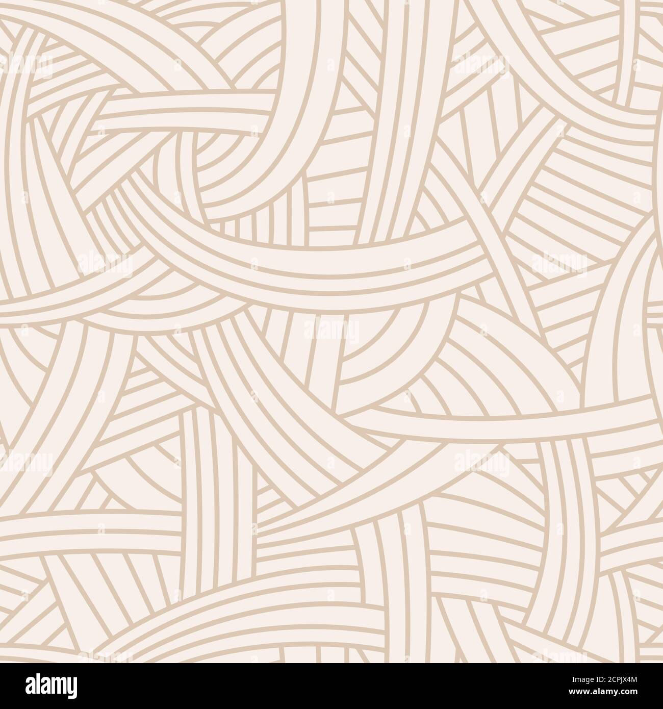 Knotted seamless pattern. Tangle of threads background, tangled yellow ...