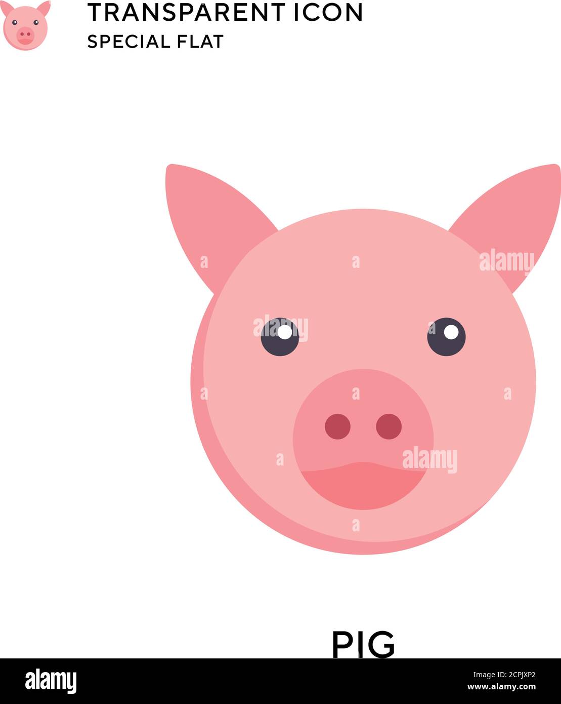 Pig vector icon. Flat style illustration. EPS 10 vector Stock Vector ...