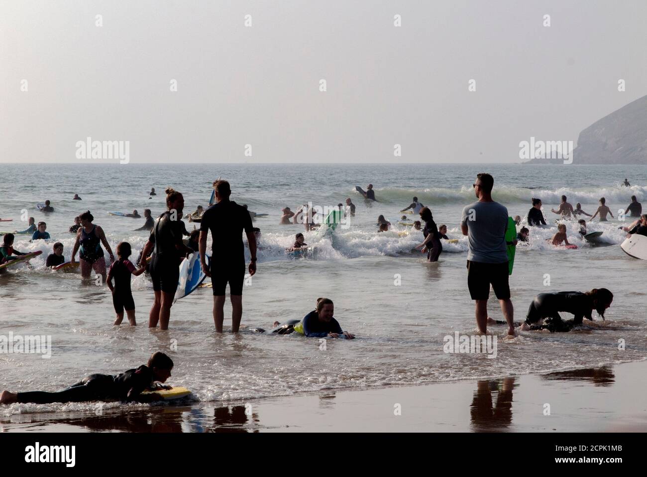 Croyde surfing beach hi-res stock photography and images - Alamy