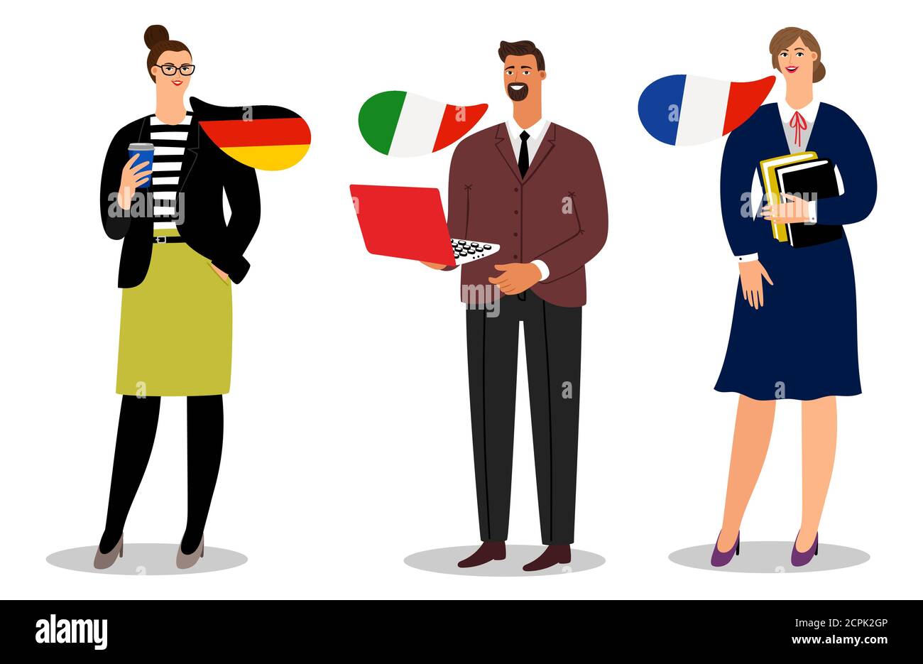 International business team vector isolated on white background ...