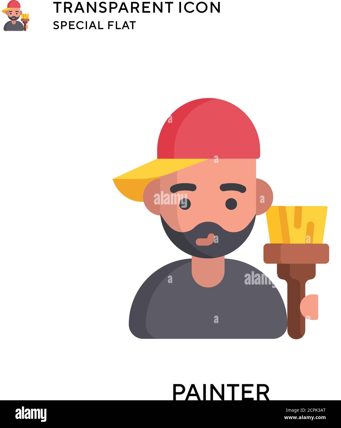 Painter vector icon. Flat style illustration. EPS 10 vector Stock ...