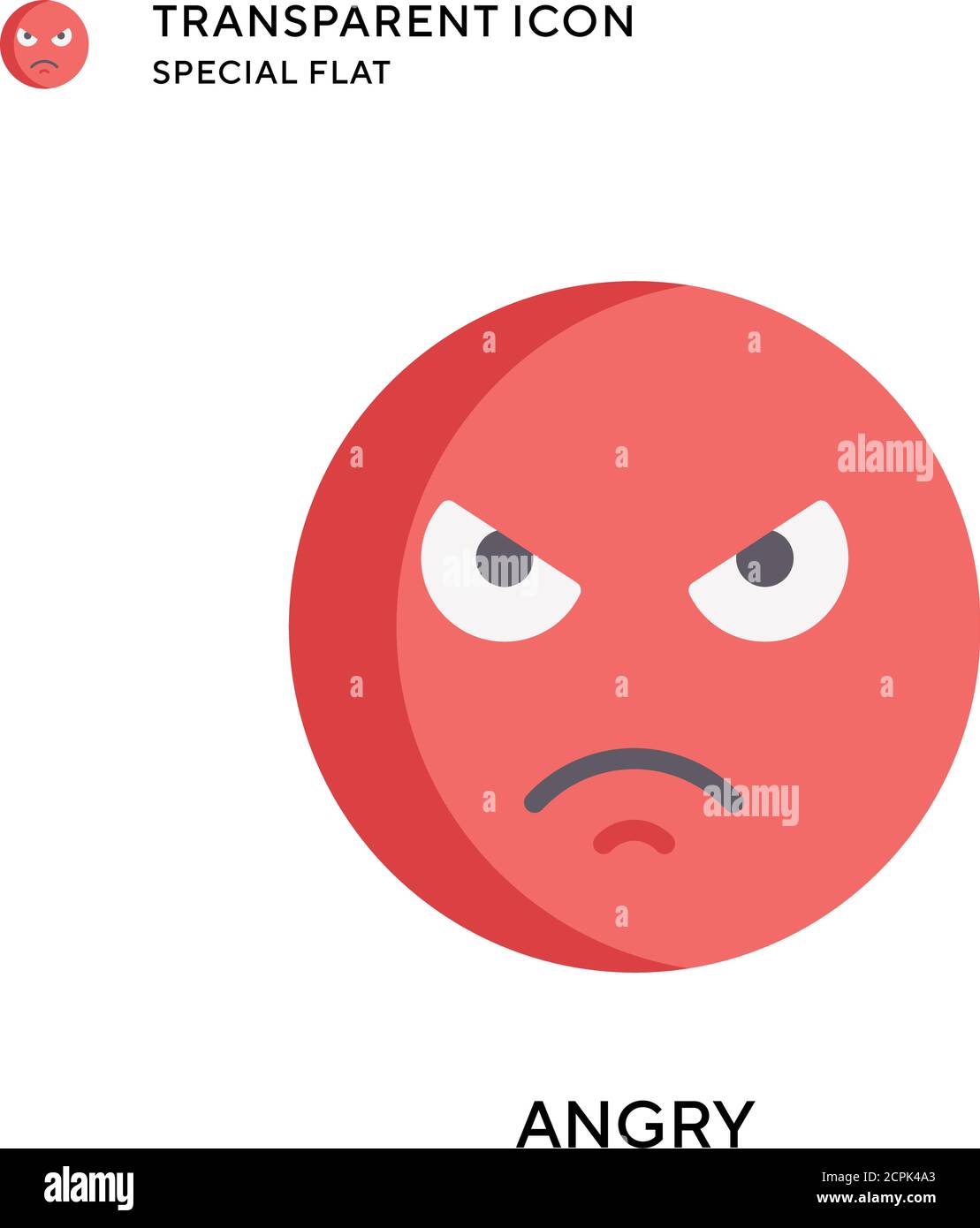 Angry vector icon. Flat style illustration. EPS 10 vector Stock Vector ...