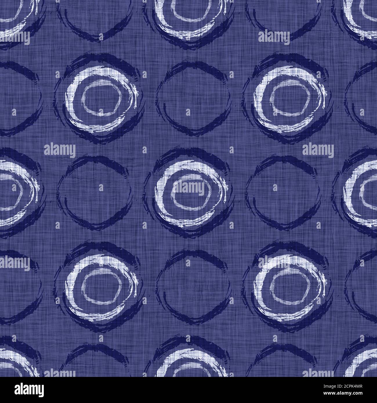 Seamless indigo doodle dot texture. Blue woven boro cotton dyed effect ...