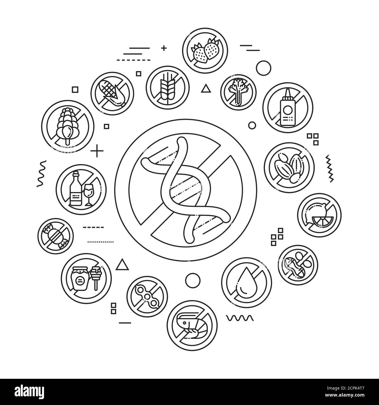 Word food allergy on Stock Vector Images - Alamy