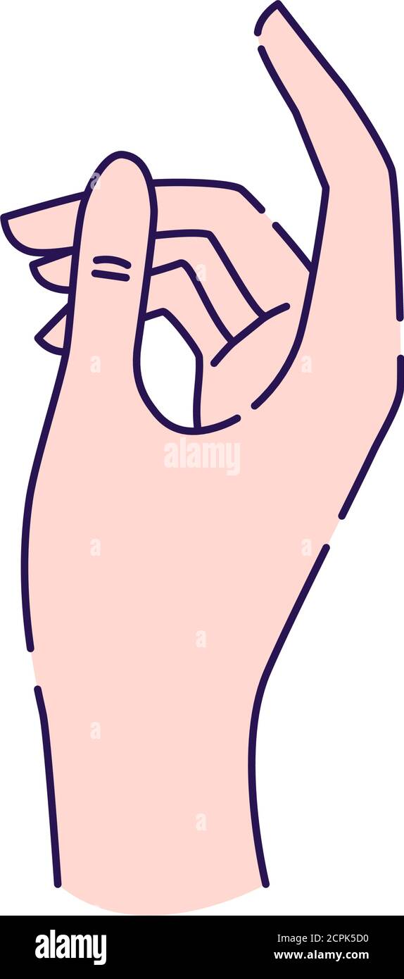 Hand gesture hold line color icon. Pictogram for web page, mobile app ...