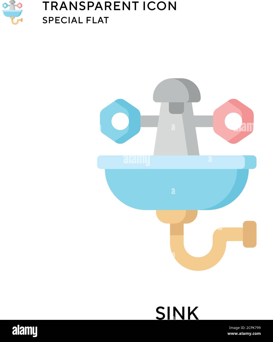 Sink vector icon. Flat style illustration. EPS 10 vector Stock Vector ...