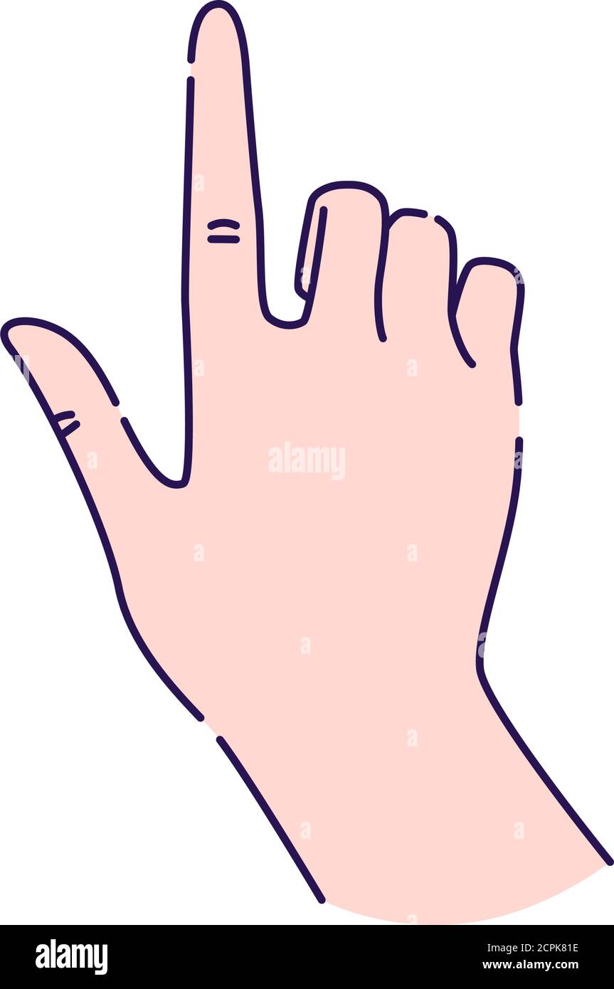 Index finger outline Stock Vector Images - Alamy
