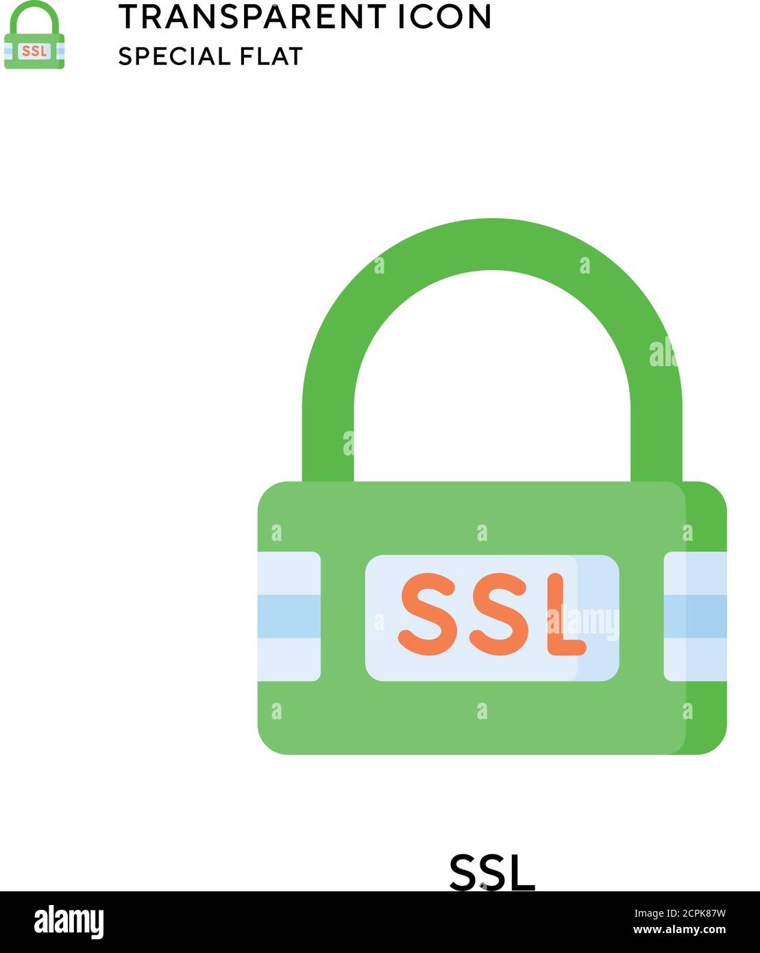 Ssl vector icon. Flat style illustration. EPS 10 vector Stock Vector ...