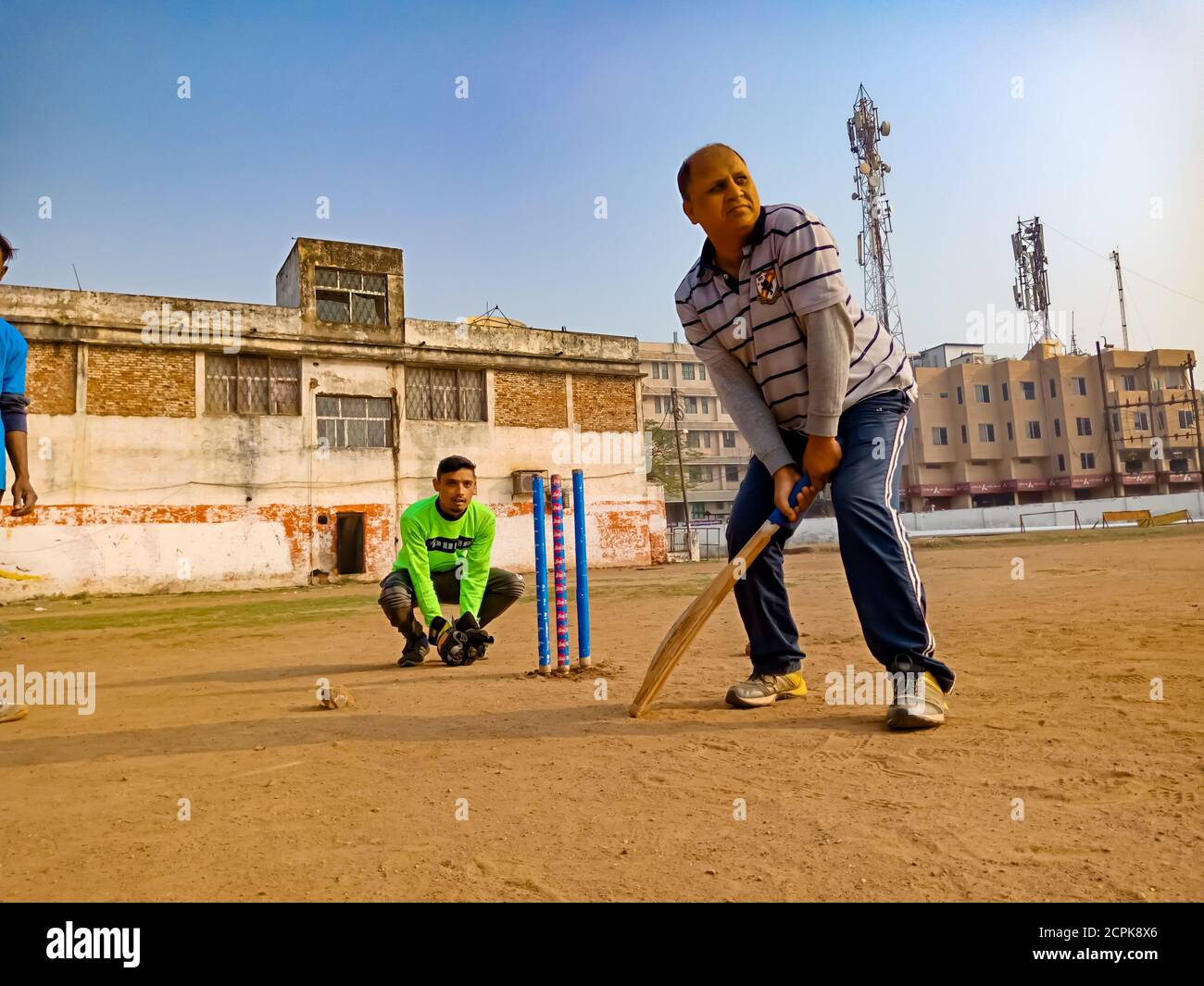DISTRICT KATNI, INDIA - DECEMBER 02, 2019: Indian city people playing ...