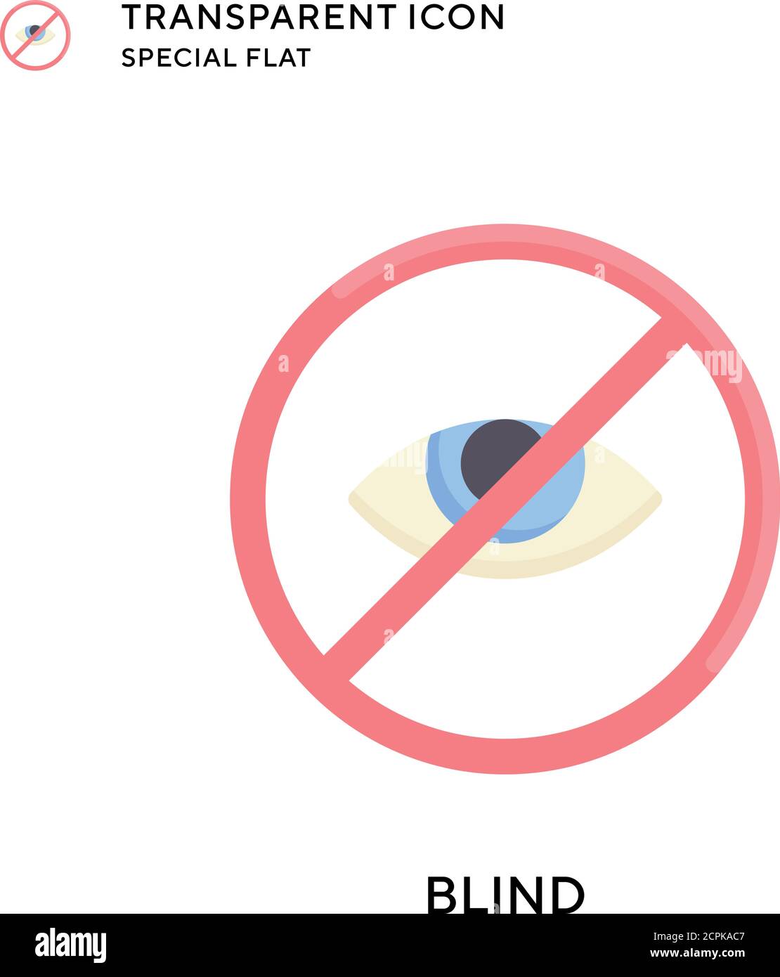 Blind vector icon. Flat style illustration. EPS 10 vector Stock Vector ...