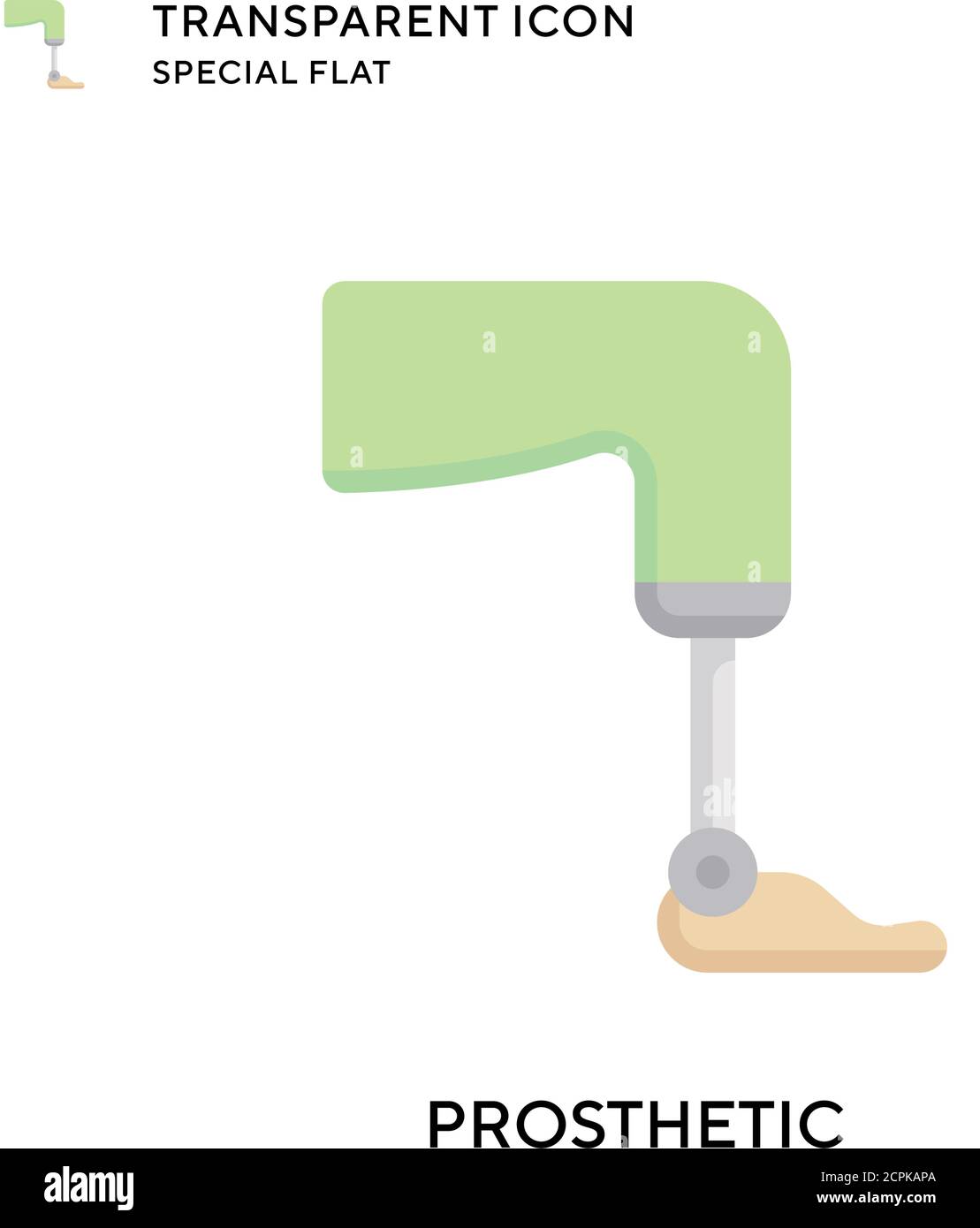 Prosthetic vector icon. Flat style illustration. EPS 10 vector Stock ...
