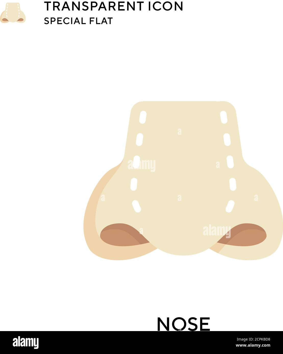 Nose vector icon. Flat style illustration. EPS 10 vector Stock Vector ...