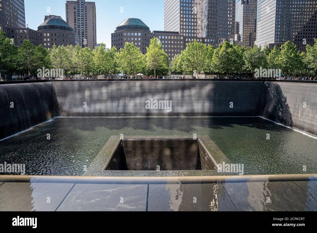 View of the 9/11 monument in the USA Stock Photo - Alamy