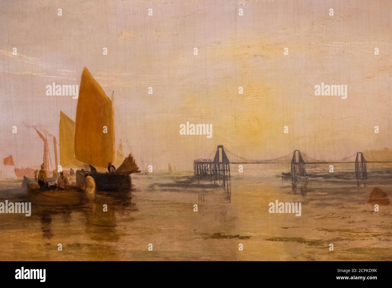 Painting titled 'The Old Chain Pier Brighton' by JMW Turner dated 1830 ...