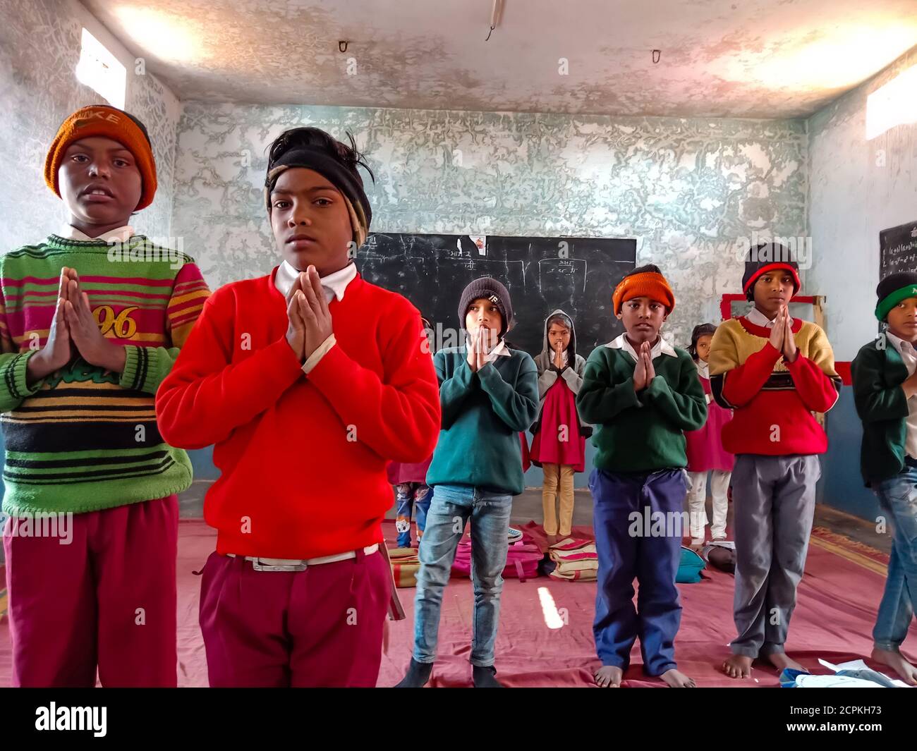 DISTRICT KATNI, INDIA - JANUARY 21, 2020: Indian government school ...