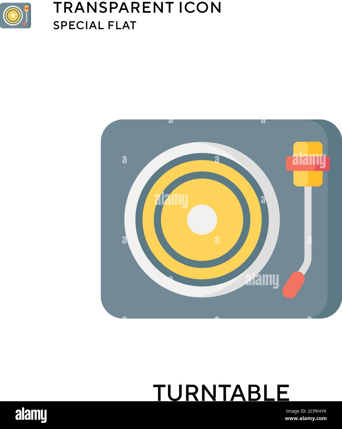 Turntable vector icon. Flat style illustration. EPS 10 vector Stock ...
