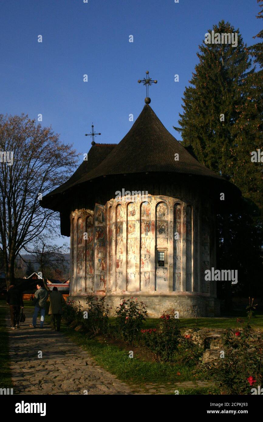 Exterior view of the Humor Monastery, Romania Stock Photo - Alamy