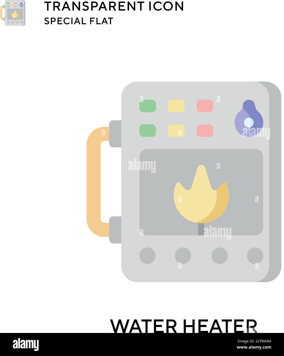 Water heater vector icon. Flat style illustration. EPS 10 vector Stock ...