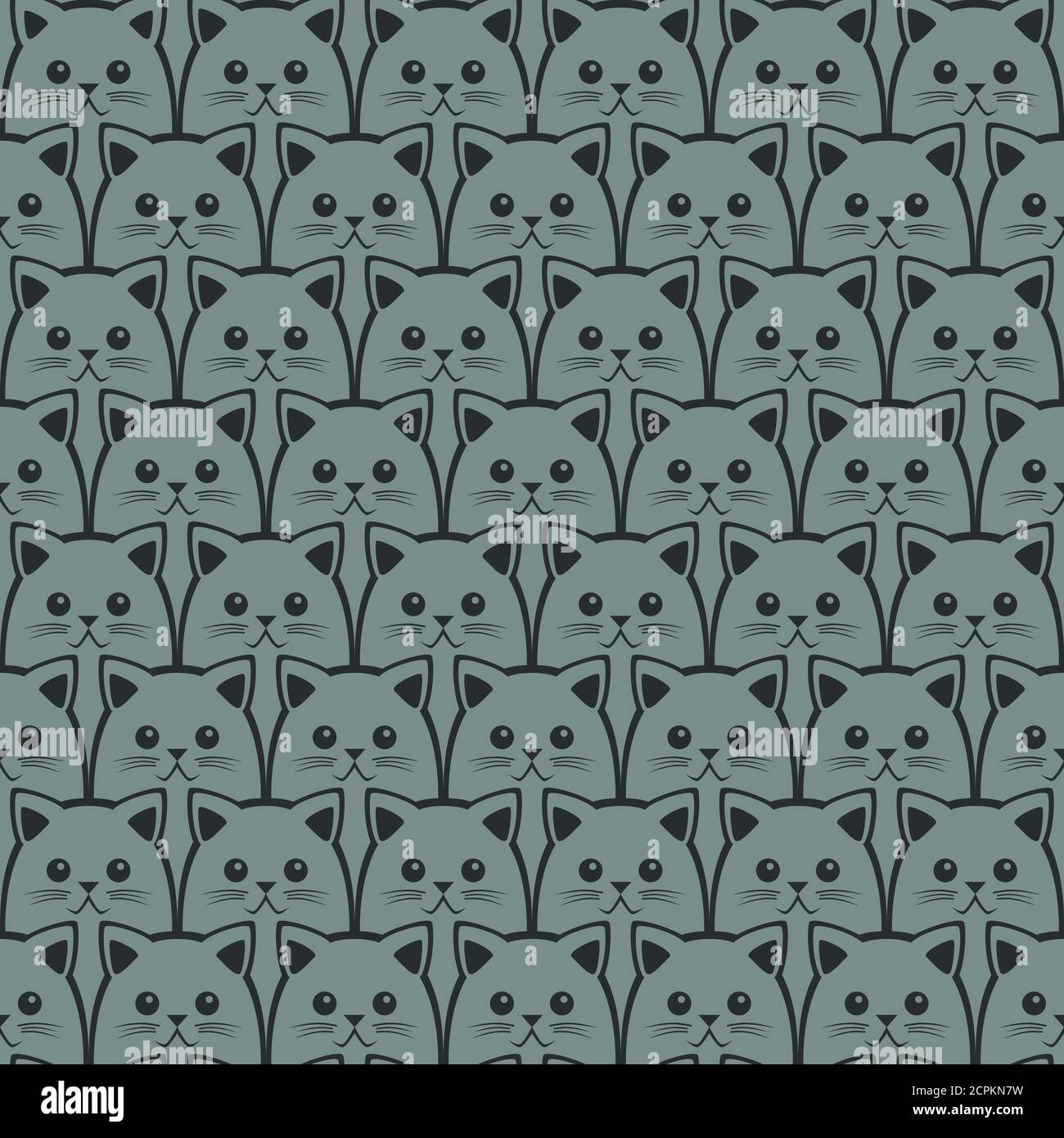 Cat seamless pattern. Vector background. Can be used for wallpaper ...