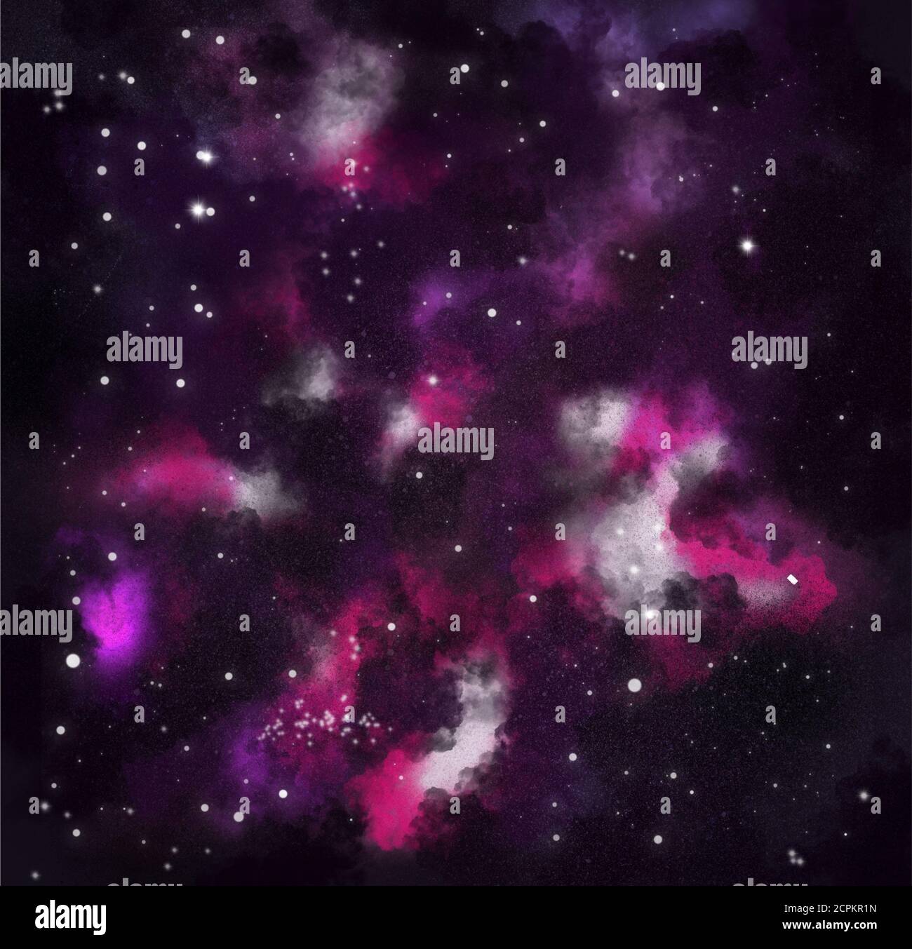 Night sky and Cosmos drawing pattern Stock Photo - Alamy